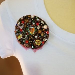 Hera Accessories | Jewelry | Handmade Beading Brooch With Swarovski ...